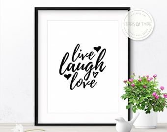 Live laugh love art | Etsy