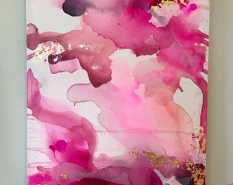 Fuschia painting | Etsy