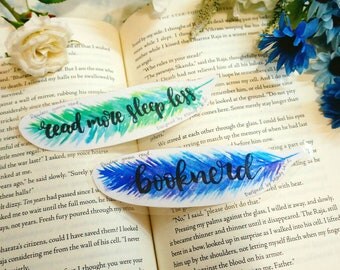 Calligraphy bookmark | Etsy