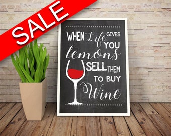 Wine signs | Etsy