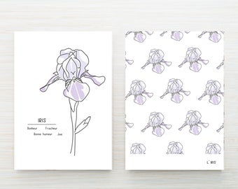Iris card | Etsy