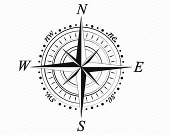 Compass silhouette | Etsy
