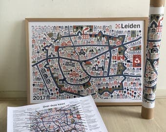 Leiden Poster Netherlands Leiden City Skyline Art Print