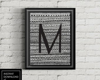 Letter m print | Etsy