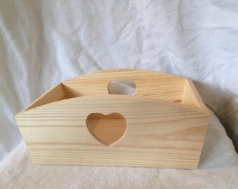 Wooden heart box | Etsy