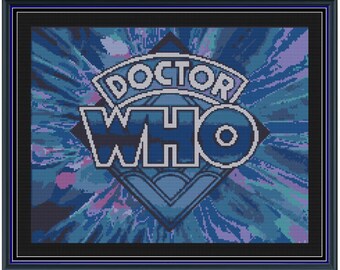 Plastic Canvas TARDIS pattern
