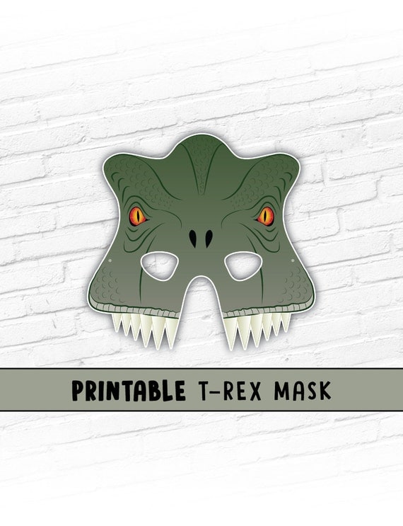 Tyrannosaurus Rex Dinosaur Printable Playtime Mask for Kids