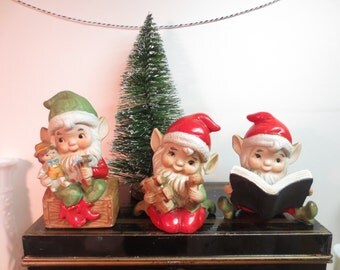 Homco elves | Etsy