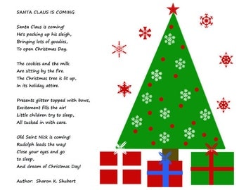 Santa poem | Etsy