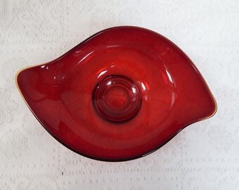 Ruby red candy dish | Etsy