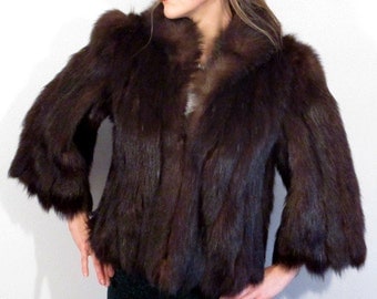 Skunk fur jacket | Etsy