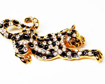 Leopard brooch pin | Etsy