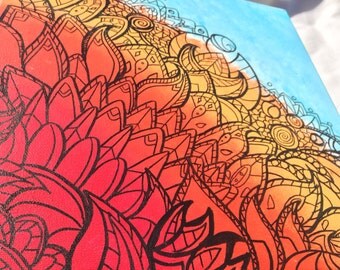 Zentangle painting | Etsy