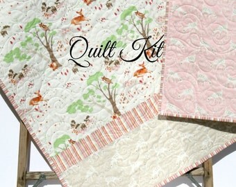 Forest Friends Quilt Kit Moda Fabrics Blue by SunnysideFabrics