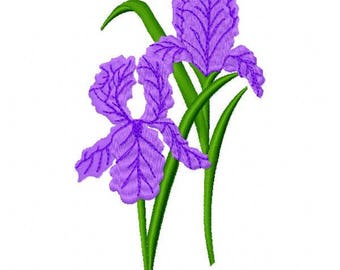 Iris embroidery | Etsy