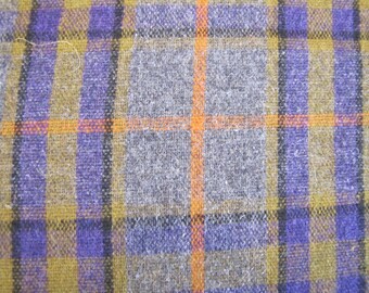 Plaid wool fabric | Etsy