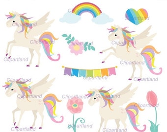 Unique unicorn clip art related items | Etsy