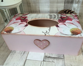 Decoupage tissue box | Etsy