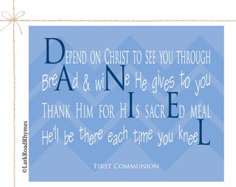 Communion poem | Etsy