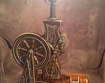 Spinning wheel lamp | Etsy