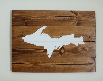 Upper Peninsula silhouette vinyl decal