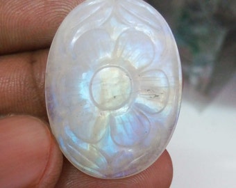 Carved moonstone | Etsy