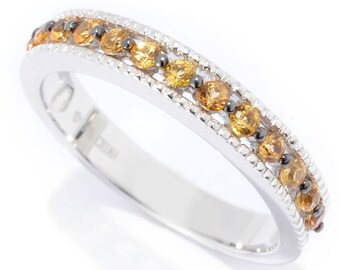 Orange sapphire ring | Etsy