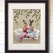 Rabbit Chat Wall Art Acrylic Painting rabbit print by LoopyLolly
