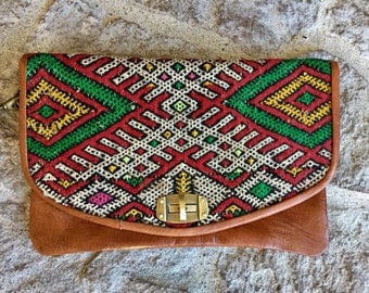 Items similar to Handcrafted Genuine Leather Side Bag, Crossbody, Woven ...