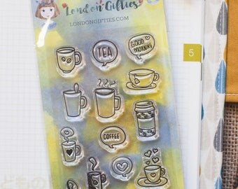 Coffee cup stamp | Etsy