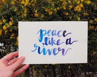 Peace like a river | Etsy