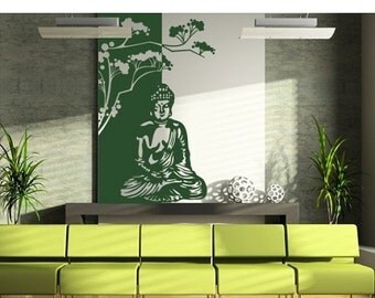 Buddha wall decal | Etsy