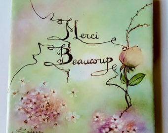 french text French Merci Beaucoup Custom royal queen bee