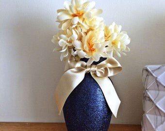 Navy blue vase | Etsy