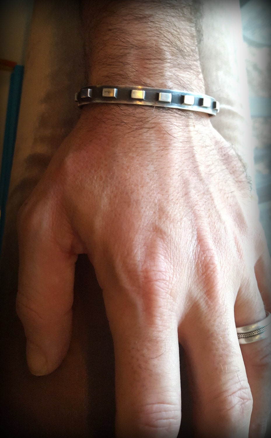 Sterling Gear Cuff Bracelet Silver Gear Bracelet Oxidized