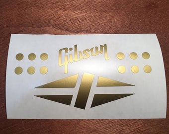 Gibson guitar decal | Etsy