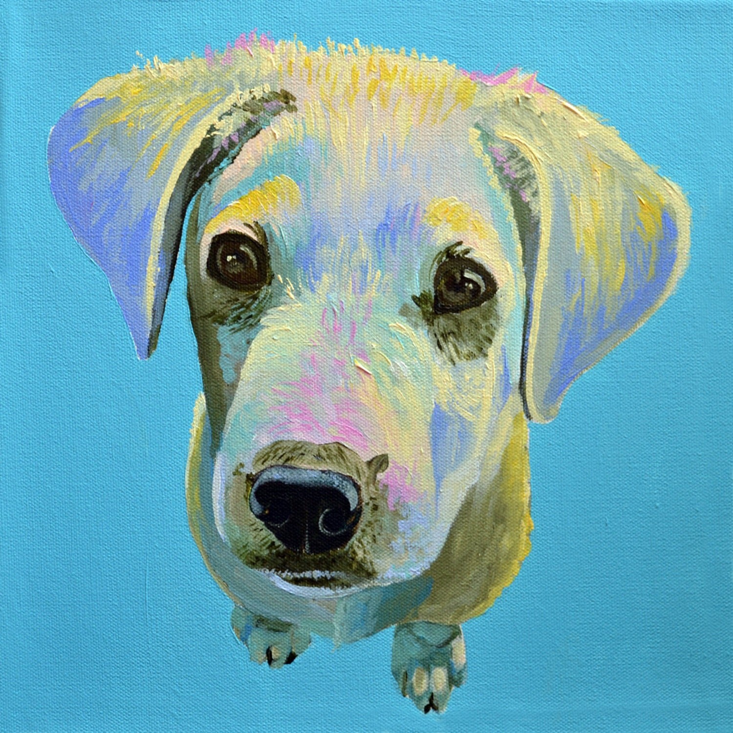 Custom Pet Portraits Original Acrylic on Canvas Paintings