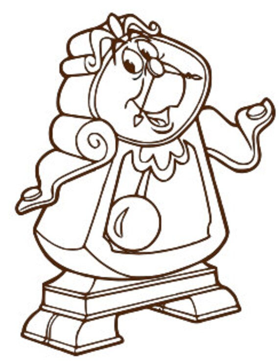 SVG, disney, cogsworth, beauty and the beast, cut file, printable ...