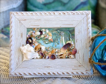 Wave Art for Beach House Decor Seashell Wave by SeaSideCreations1