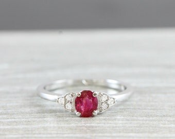 Unique ruby ring | Etsy