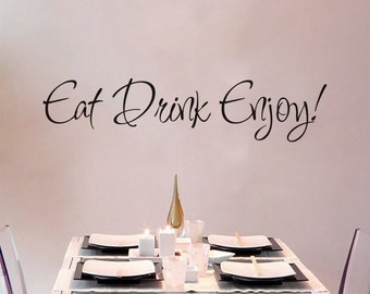 Eat drink enjoy | Etsy