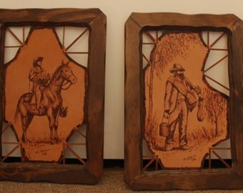 Leather pyrography | Etsy