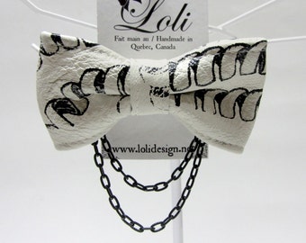 Leather bow tie | Etsy