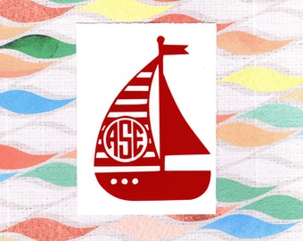Sailboat monogram | Etsy