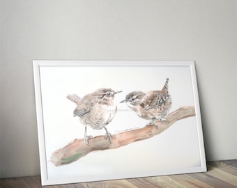 Wren print | Etsy