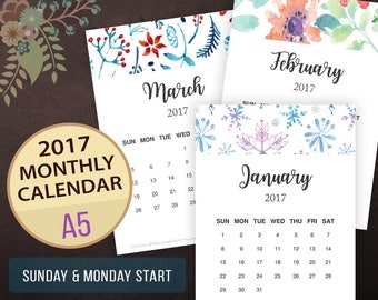 Calligraphy calendar | Etsy