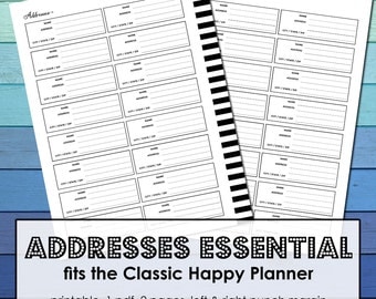 Printable Address List: Handwritten in 3 Sizes