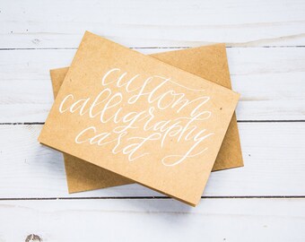 Handwritten calligraphy cards hand lettered by TheHandLetterShop