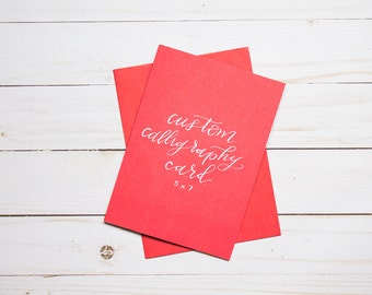 Handwritten calligraphy cards hand lettered by TheHandLetterShop