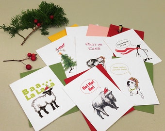 Funny santa card | Etsy